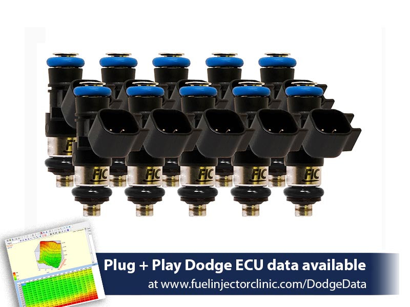 540cc FIC Fuel Injector Clinic Injector Set for Dodge Viper ZB1 ('03 ...